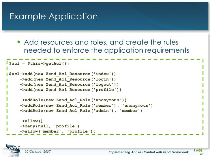 Implementing access control with zend framework Implementing access control with zend framework