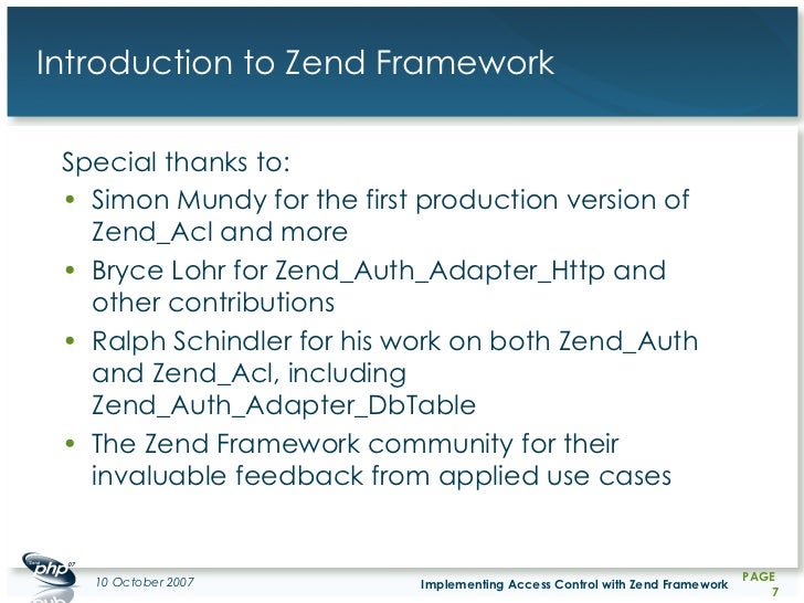 Implementing Access Control With Zend Framework