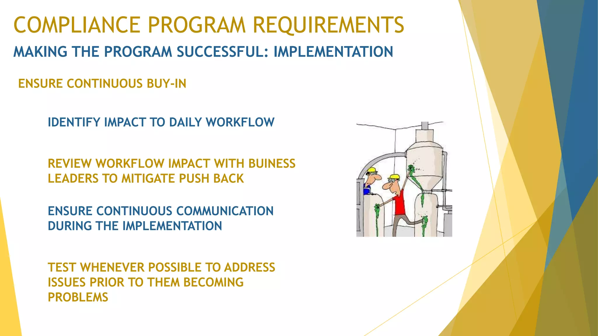 Implementing a compliance program | PPTX