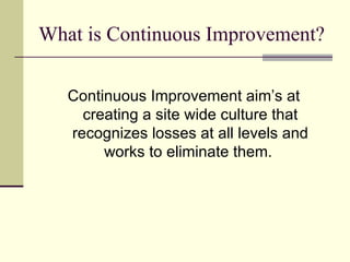 Implementing A Continuous Improvement Process | PPT