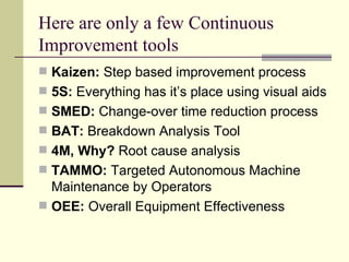 Implementing A Continuous Improvement Process | PPT