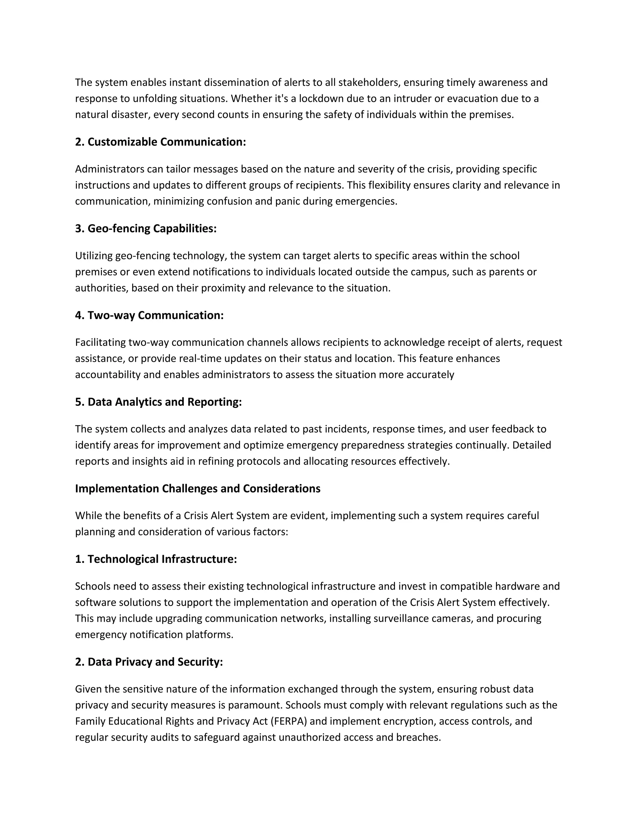 Implementing a Crisis Alert System for Schools: Enhancing Safety and ...