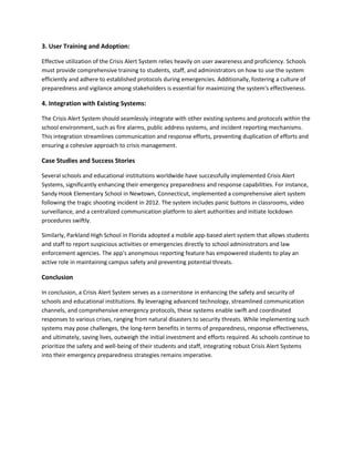 Implementing a Crisis Alert System for Schools: Enhancing Safety and ...