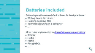 Implementing Active Security with Sysdig Falco - Barcelona Software Crafters | PPT