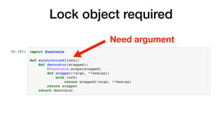 Implementing a decorator for thread synchronisation. | PPT