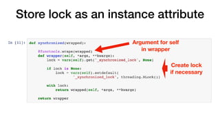 Implementing a decorator for thread synchronisation. | PPT