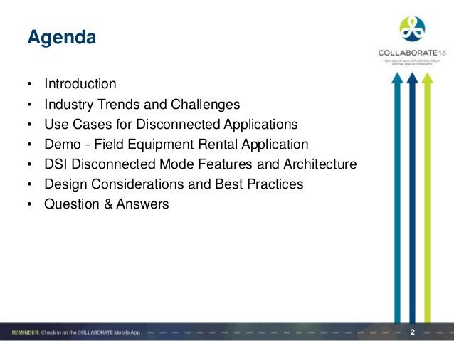 Implementing a Disconnected Mobile Application with DSI for Field ...