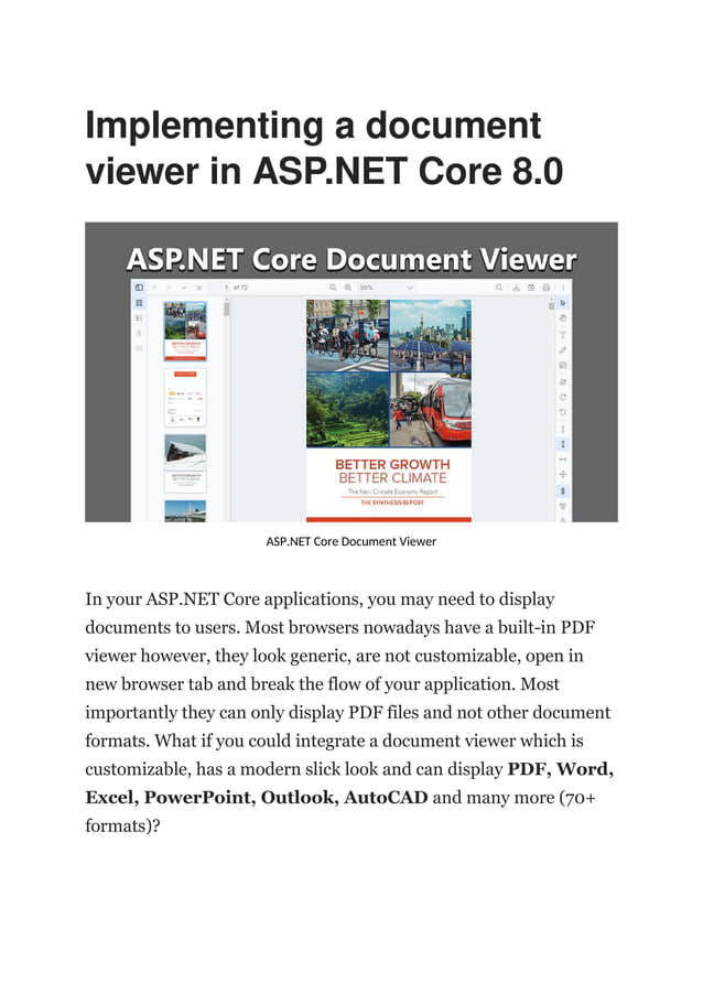 Implementing a document viewer in ASP.NET Core 8.0 | DOCX
