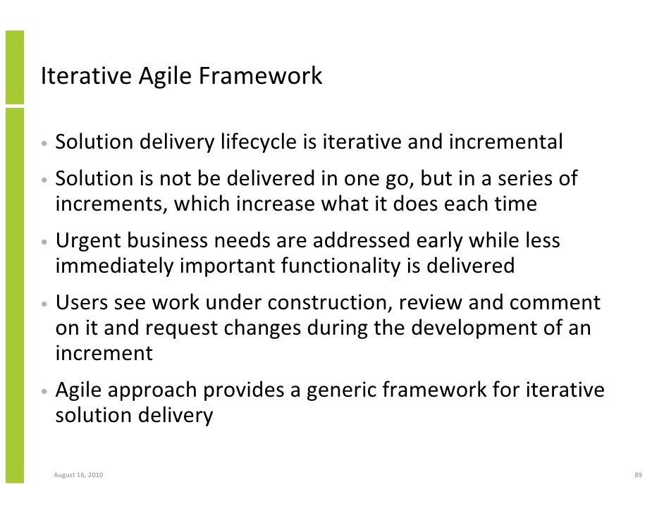 Implementing Agile Iterative Project Delivery Approach And Achieving