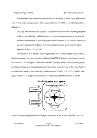 Implementing a high performance work system | PDF