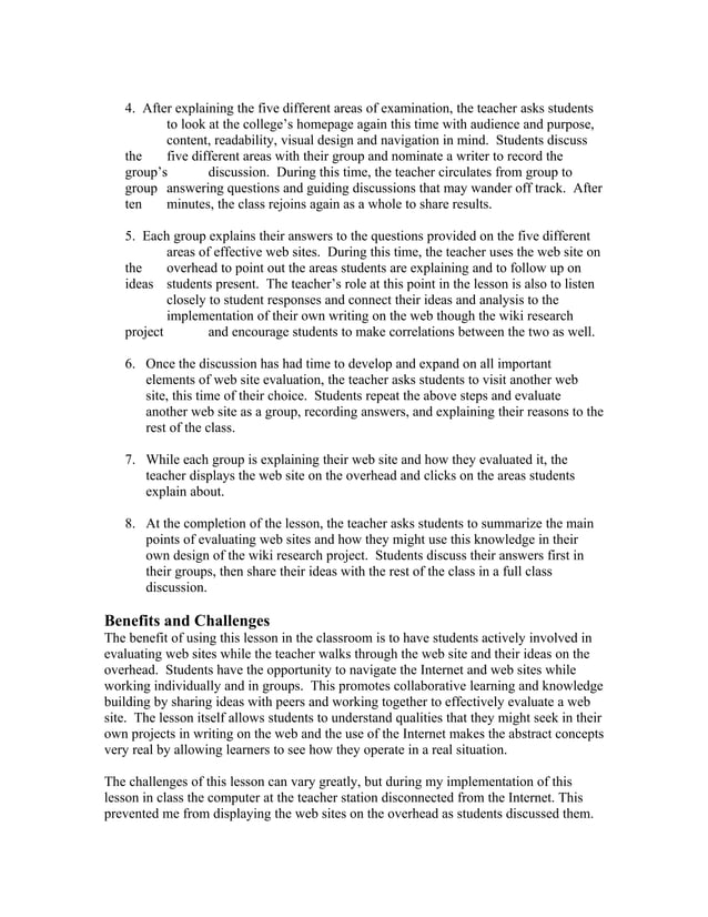 Implementing A Model Lesson Plan | PDF