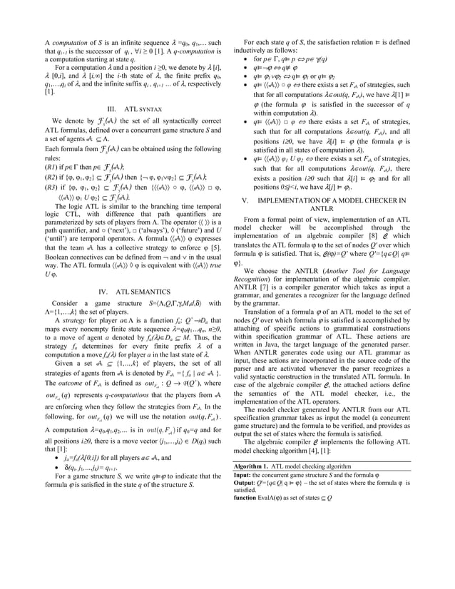 Implementing an ATL Model Checker tool using Relational Algebra concepts | PDF