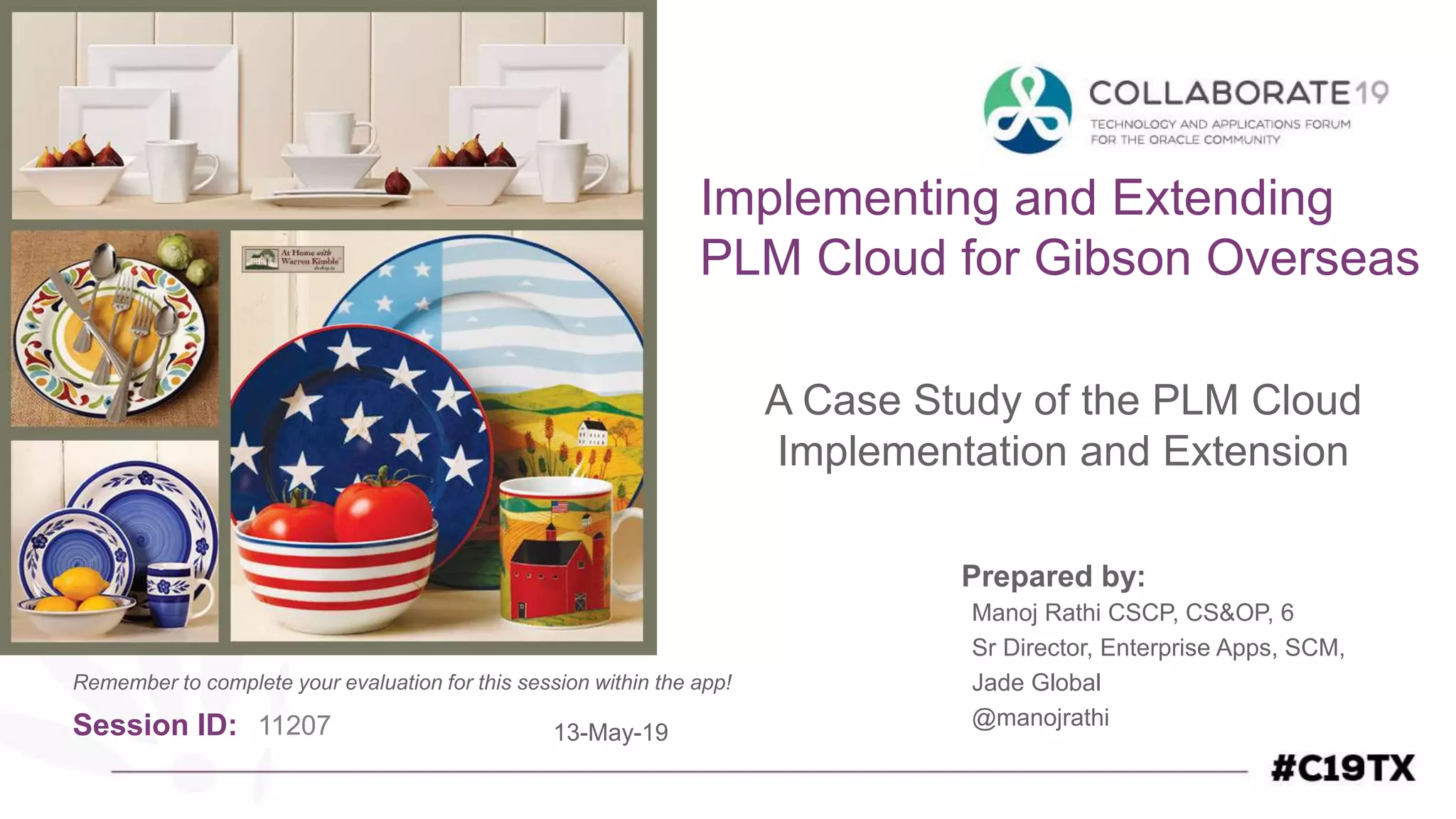 Implementing and Extending Oracle PLM Cloud for Gibson Overseas | PPTX | Cloud Computing | Internet