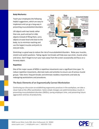 Implementing an Effective Ergonomic Safety Program | PDF