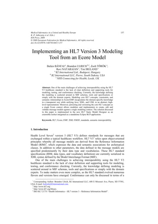 Implementing an HL7 version 3 modeling tool from an Ecore model | PDF | Programming Languages ...