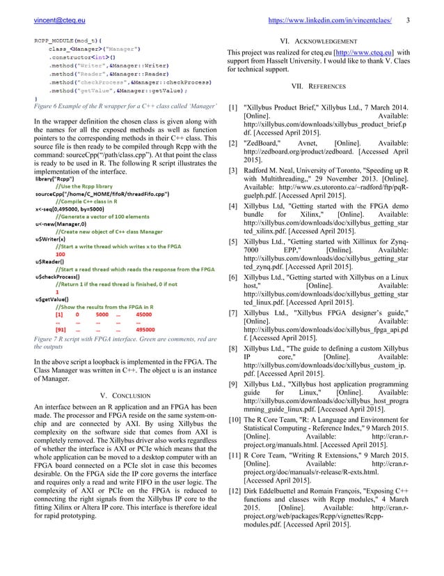 Implementing An Interface In R To Communicate With Programmable Fabric In A Xilinx Zynq Fpga Pdf