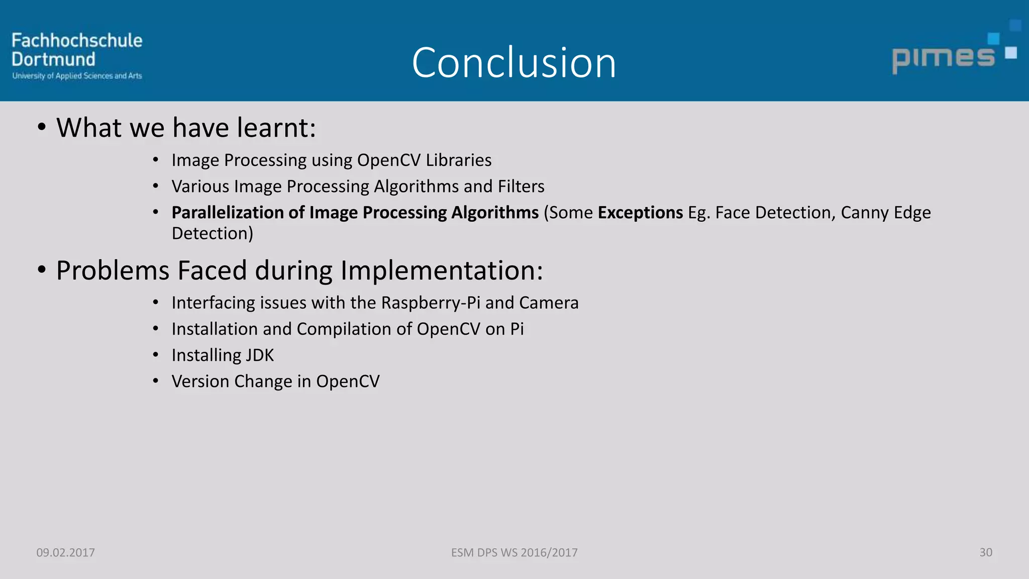 Implementing a parallel_open_cv_application_on_raspberry_pi3(1) | PPT