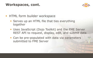 Implementing a Simple Web Application with FME Server | PPT