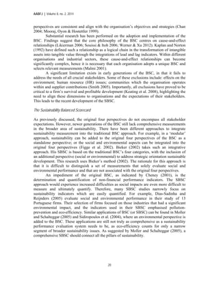 Implementing a sustainability balanced scorecard to contribute to | PDF