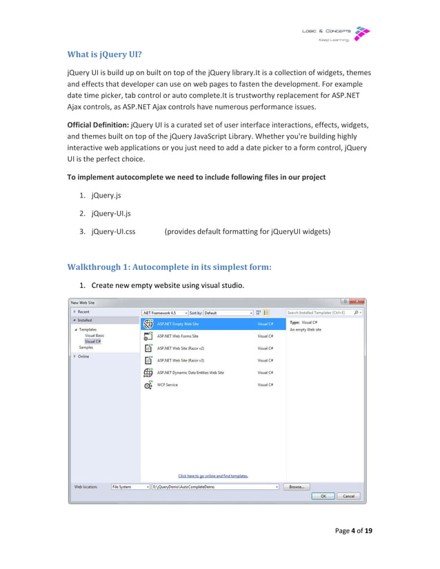 Implementing auto complete using JQuery | PDF Implementing auto complete using JQuery | PDF