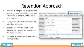 [AIIM16] Implementing Automated Retention at the European Central Bank ...