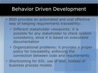 Implementing Behavior Driven Development in an Open Source ERP | PPT