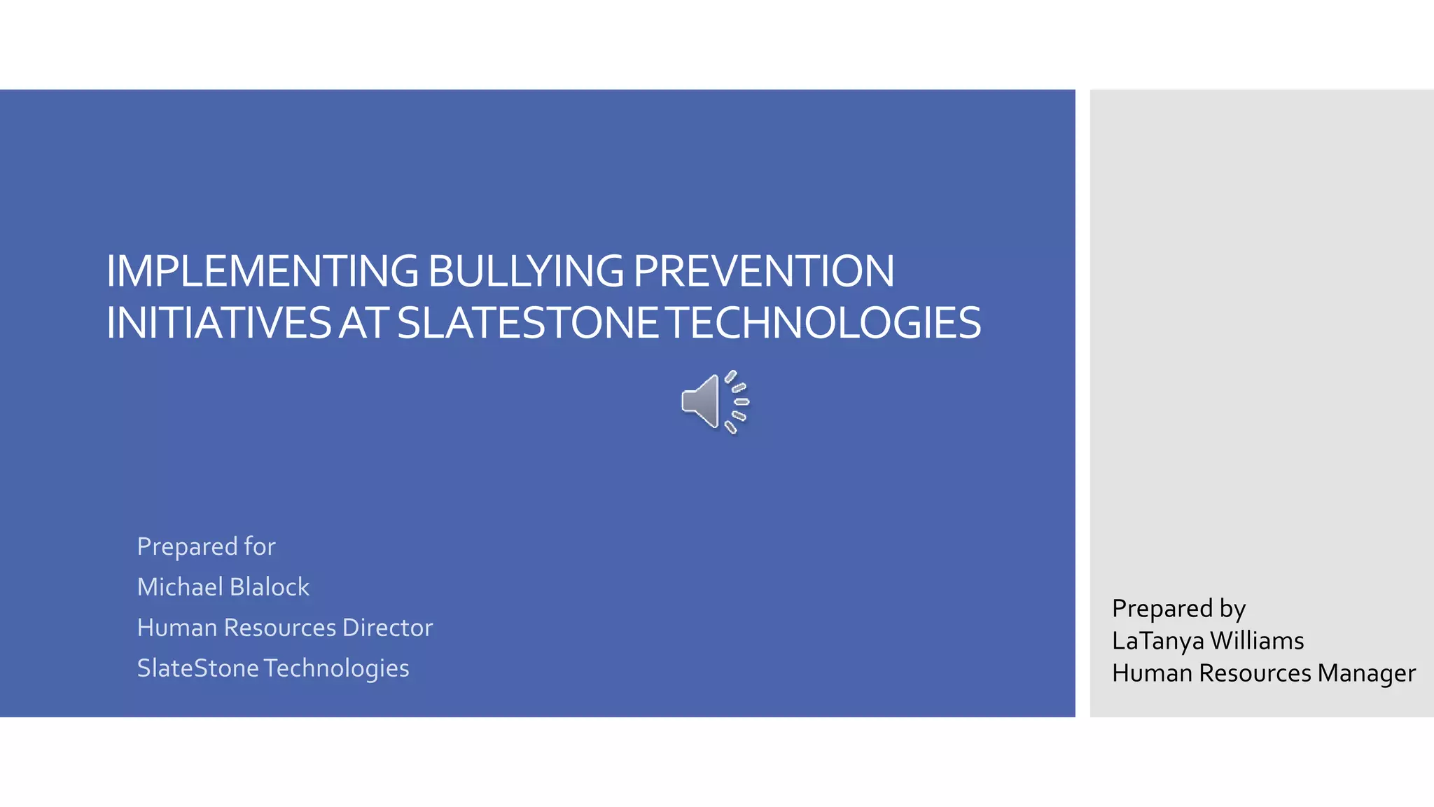 Implementing Bullying Prevention | PPT
