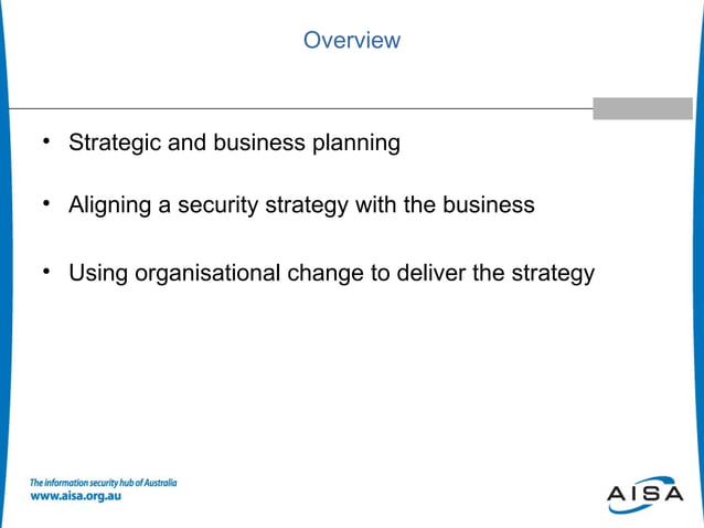 Implementing Business Aligned Security Strategy Dane Warren Li | PPT | Business | Business and ...
