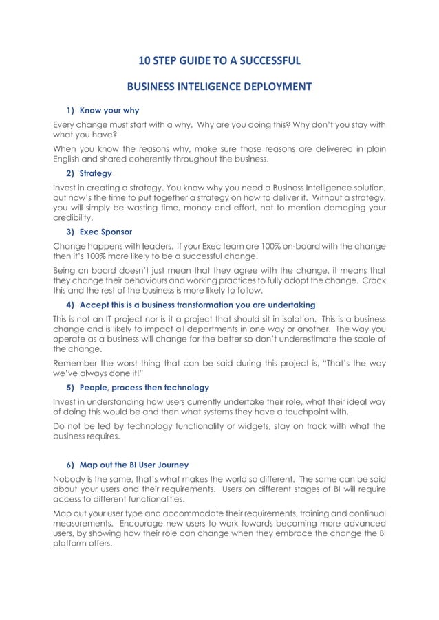 Implementing business intelligence | PDF