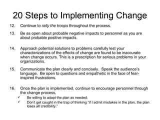 Implementing change | PPT