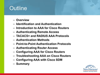 Implementing Cisco AAA | PPT