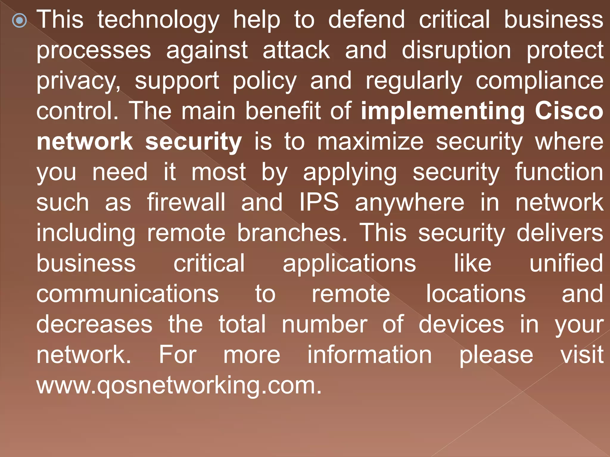 Implementing cisco network security | PPTX