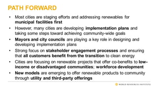 Implementing City Community-Wide Renewable Energy Goals | PPT