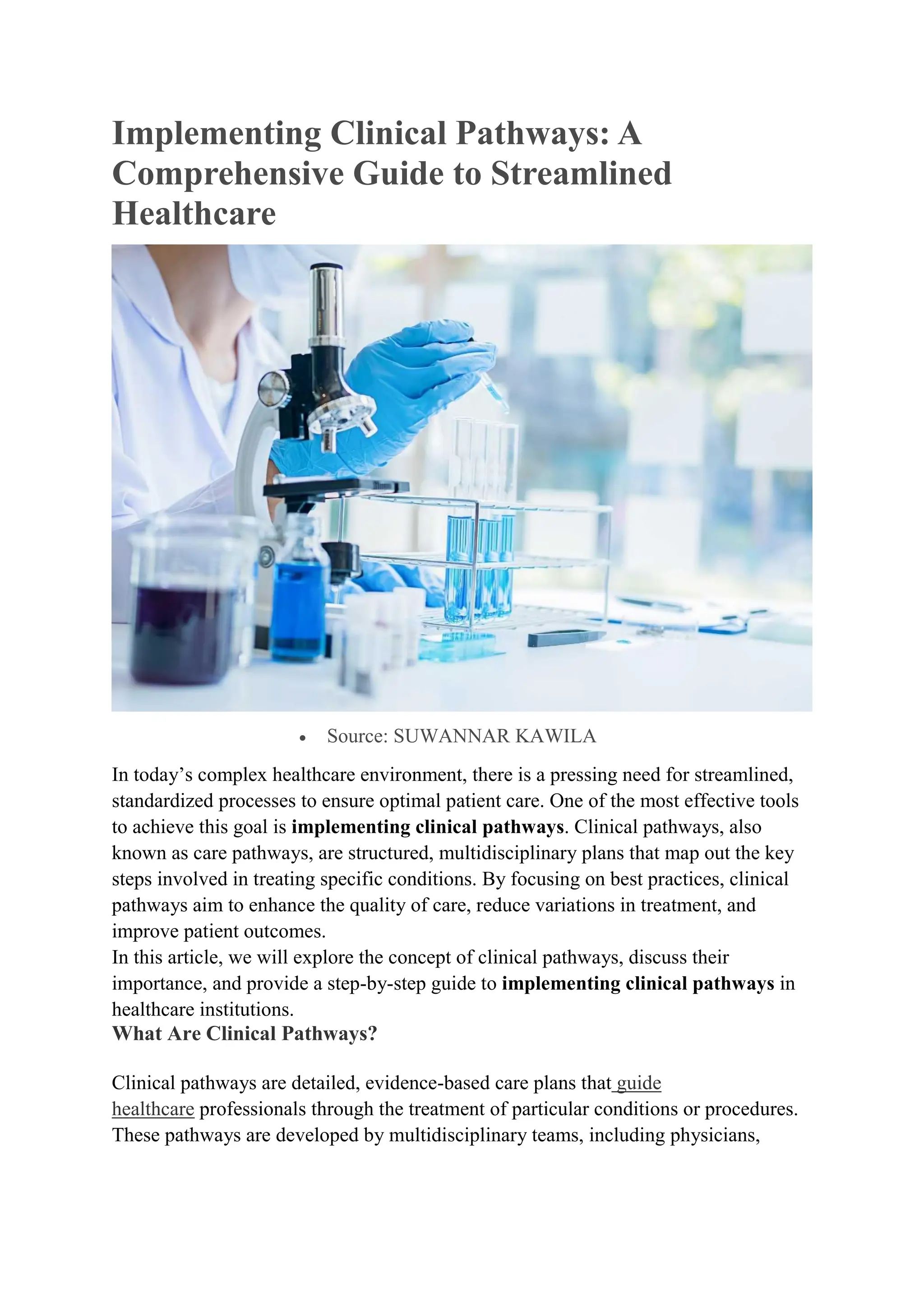 Implementing Clinical Pathways: 7 Steps, Importance & Challenges ...