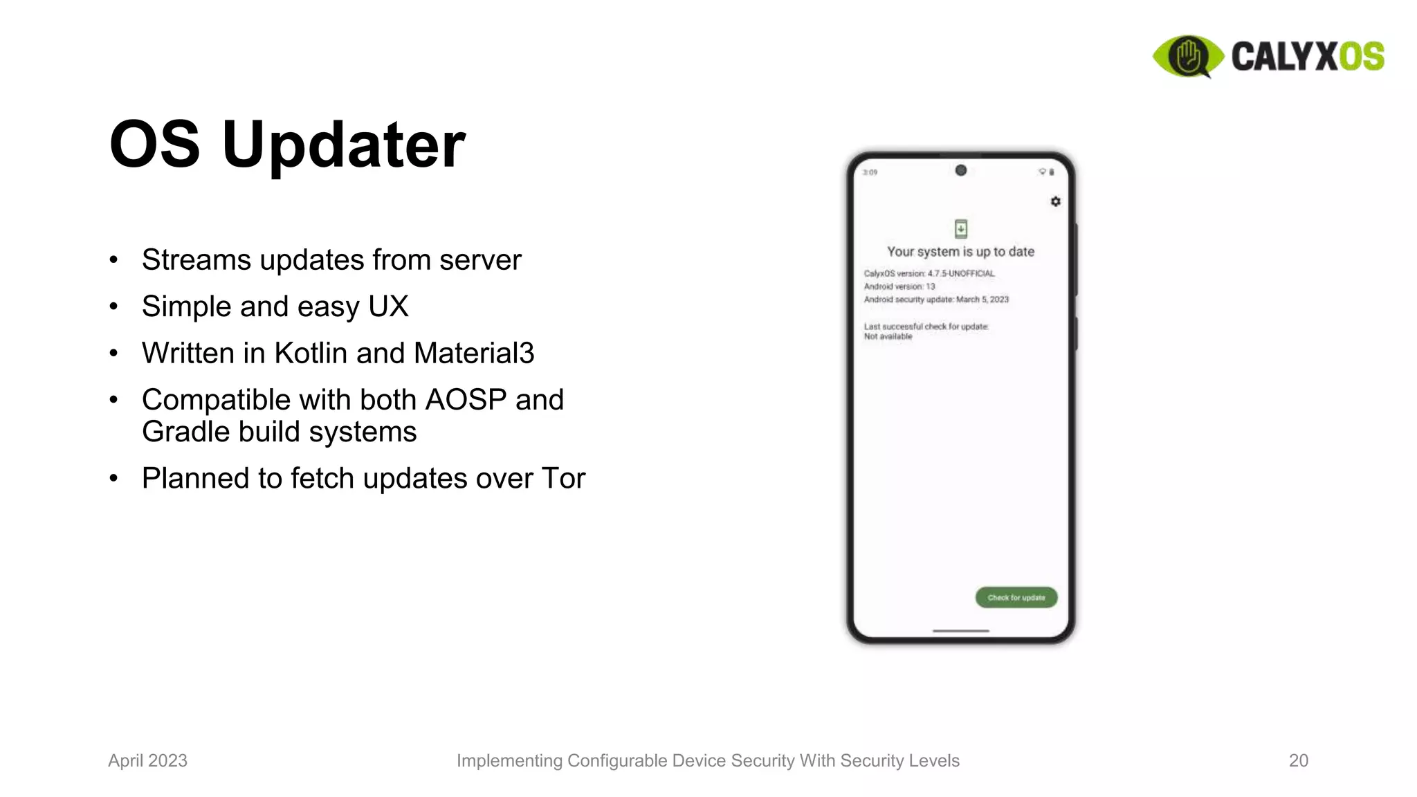 Implementing Configurable Device Security With Security Levels.pptx