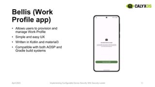 Implementing Configurable Device Security With Security Levels.pptx