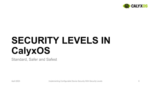 Implementing Configurable Device Security With Security Levels.pptx