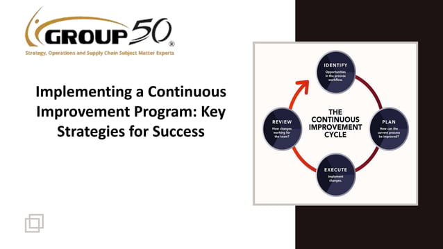 Implementing a Continuous Improvement Program: Key Strategies for ... Implementing a Continuous Improvement Program: Key Strategies for ...