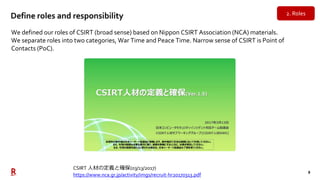 Implementing CSIRT based on some frameworks and maturity model | PPT