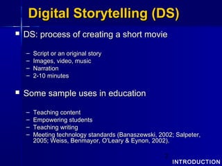 Implementing digital storytelling in the classroom ppt | PPT