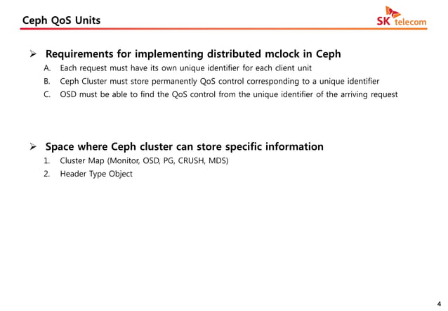 Implementing distributed mclock in ceph | PPT