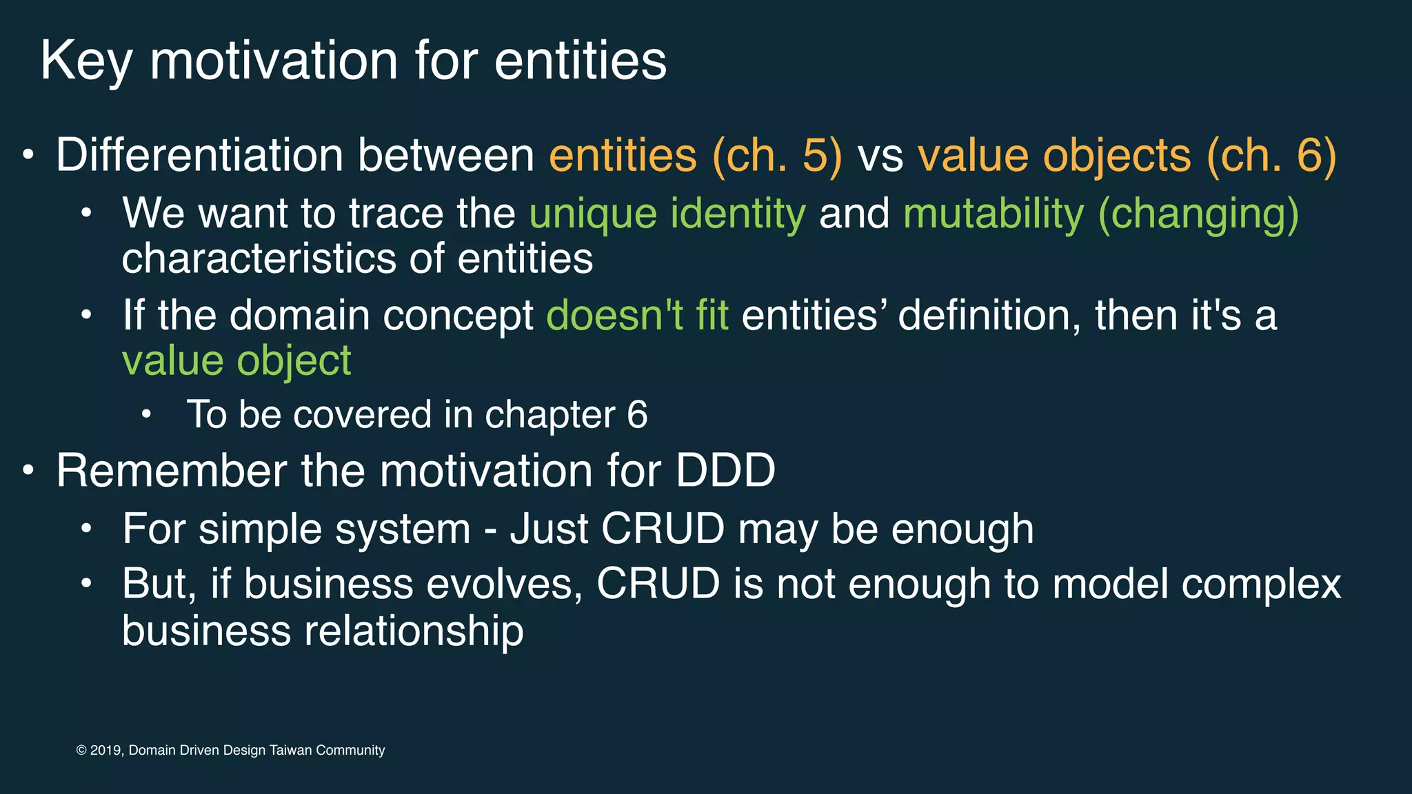 Implementing Domain-Driven Design study group - ch. 5 entities | PDF