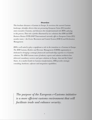 Implementing e-Customs in Europe: An IBM point of view on E Government ...