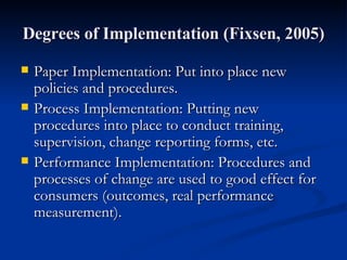 Implementing Evidence-based Practice (EBPs) in Mental Health Service ...