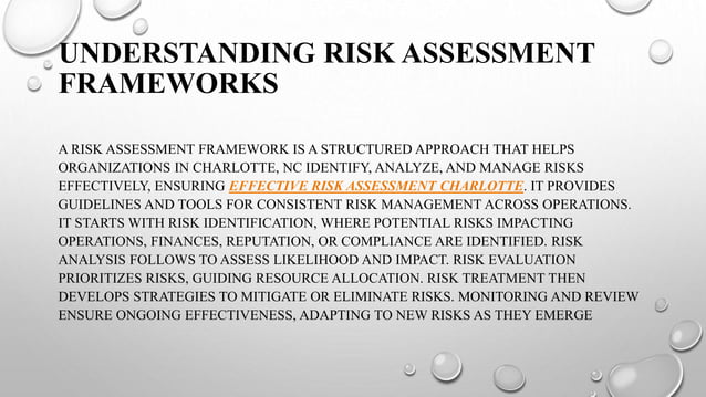 Implementing Effective Risk Assessment Frameworks in Charlotte, NC | PPT