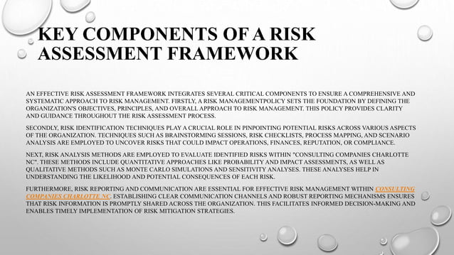 Implementing Effective Risk Assessment Frameworks in Charlotte, NC | PPT