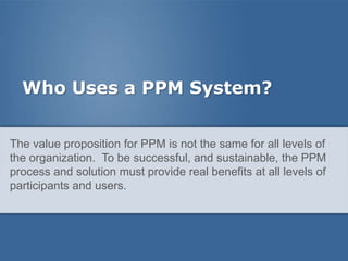 Implementing Enterprise PPM for Multi-Maturity Organizations | PPTX