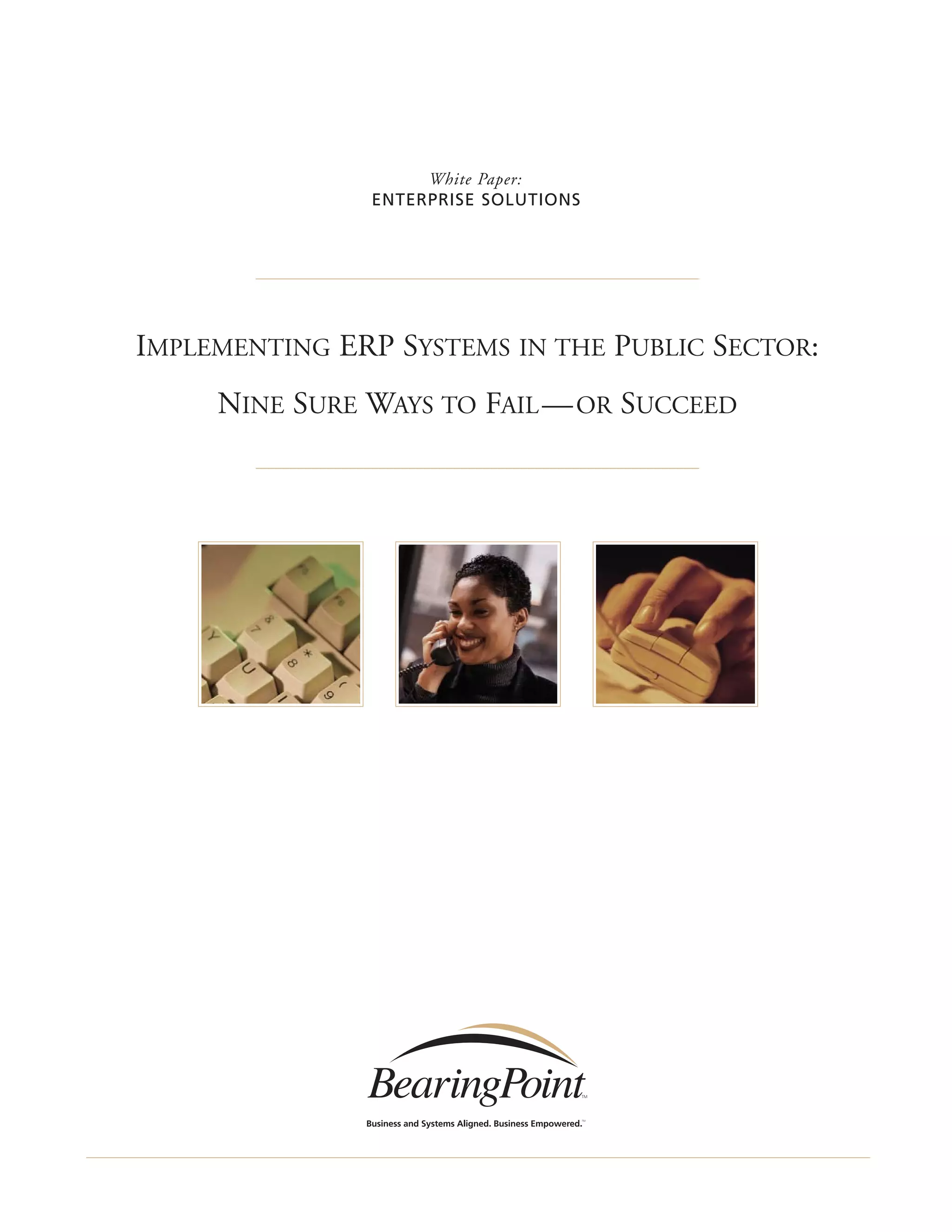 Implementing ERP In Public Sector | PDF