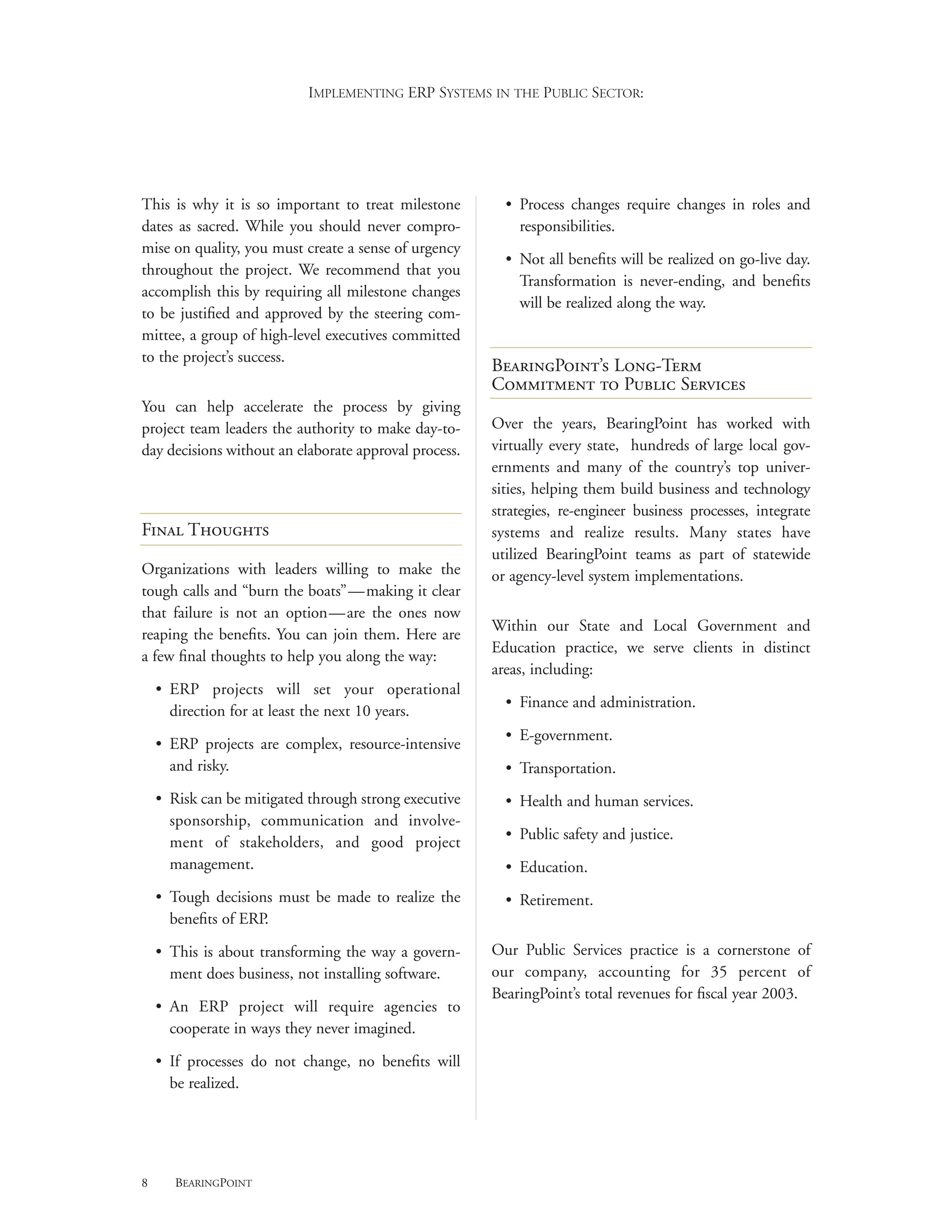 Implementing ERP In Public Sector | PDF