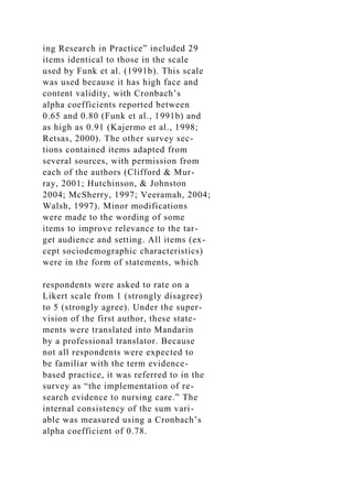 Implementing Evidence-Based Practice in Taiwanese Nursing Ho.docx ...